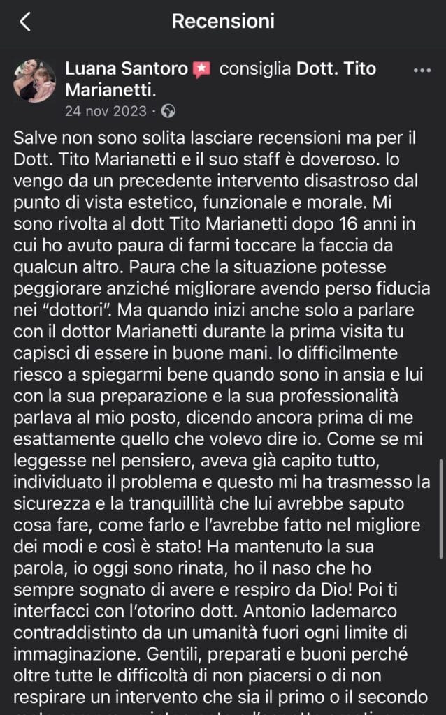 Recensioni Tito Marianetti: Cosa Pensano I Pazienti